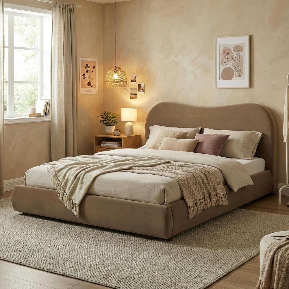 Furniture of America Ambo Modern Brown Wood Frame Low Profile King ...