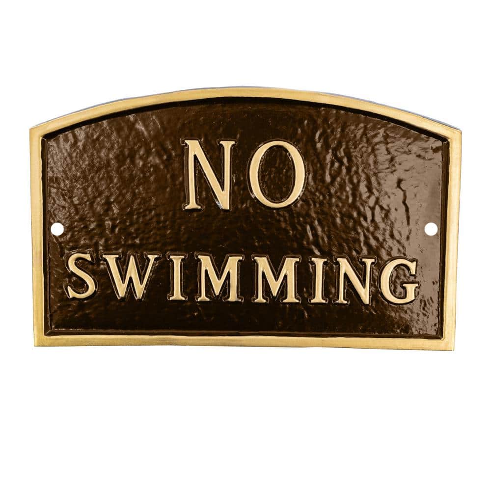 Montague Metal Products 13 in. x 21 in. Large Arch No Swimming ...