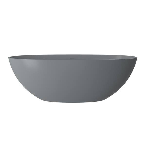CASAINC 65 in. x 30 in. Soaking Bathtub in Matte Grey CA-17-00465G ...