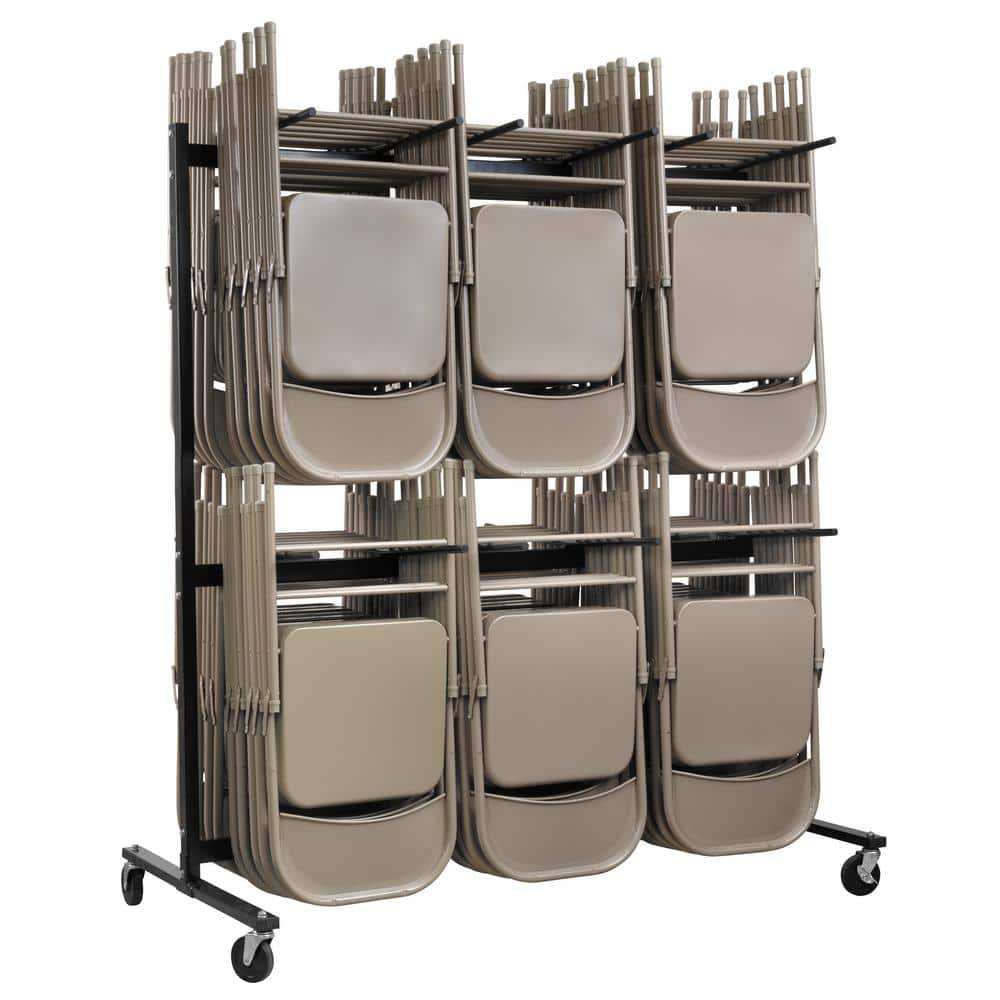 AdirOffice 600 lbs. 2-Tier Steel Folding Chair Cart 690-03 - The Home Depot