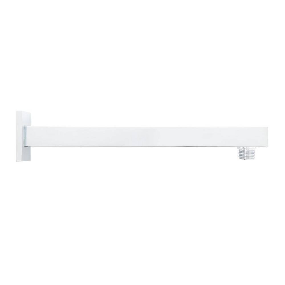 SIGNATURE HARDWARE 12 in. Modern Square Wall Mounted Shower Arm and ...