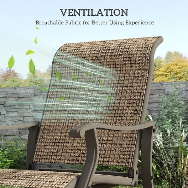 Outsunny Light Mixed Brown Outdoor Metal Glider 84B-961V00LN Outsunny Light Mixed Brown Outdoor Metal Glider 84B-961V00LN