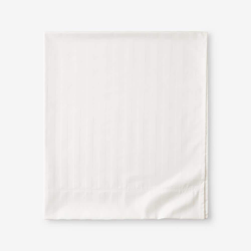 The Company Store Company Cotton Dobby Stripe Wrinkle-Free Sateen Cream ...