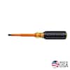 Klein Tools 1/4 in. Keystone-Tip Flat Head Insulated Screwdriver with 4 ...