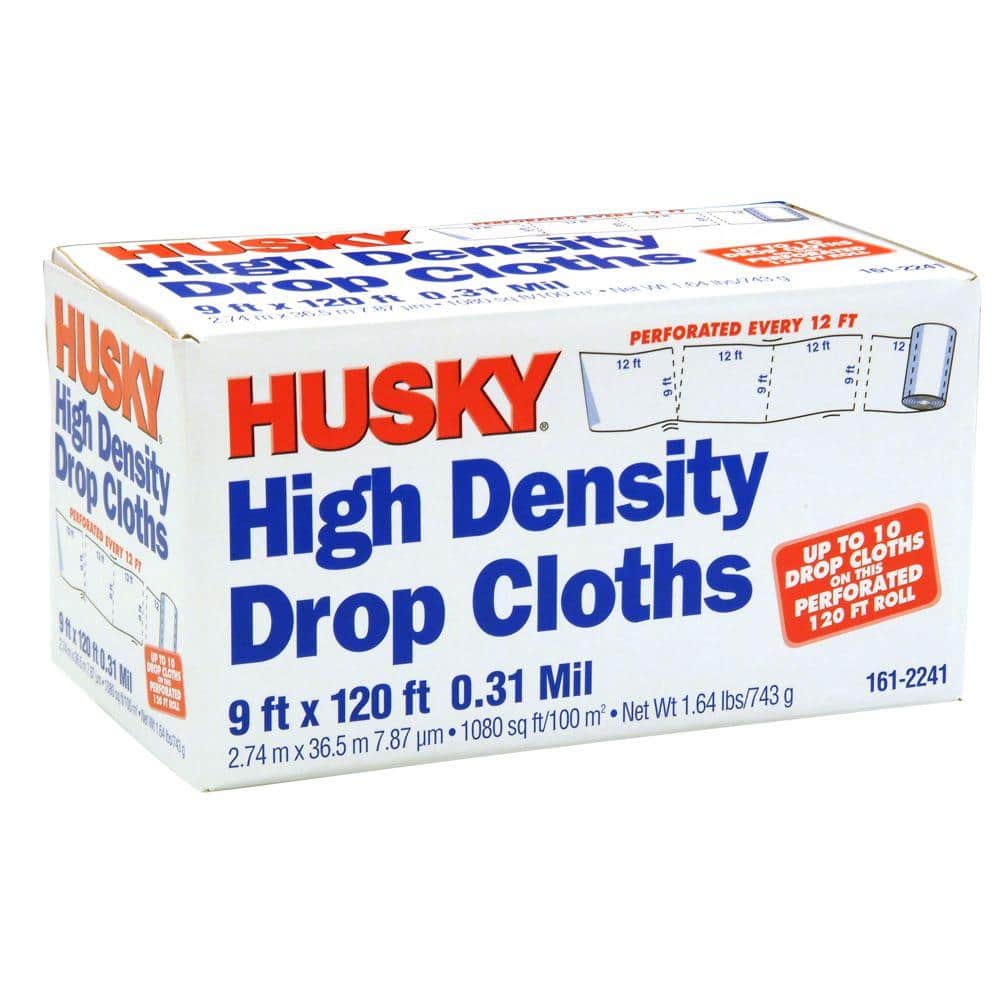 HUSKY 9 ft. x 120 ft. Perforated Drop Cloth DCHK09120H - The Home Depot
