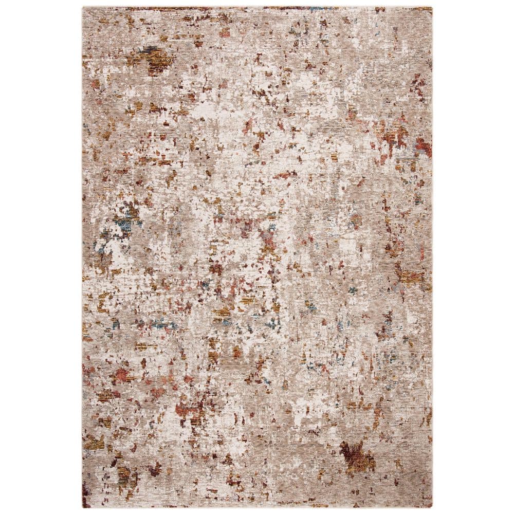 SAFAVIEH Limitee 3 ft. x 4 ft. Beige Contemporary Abstract Area Rug ...
