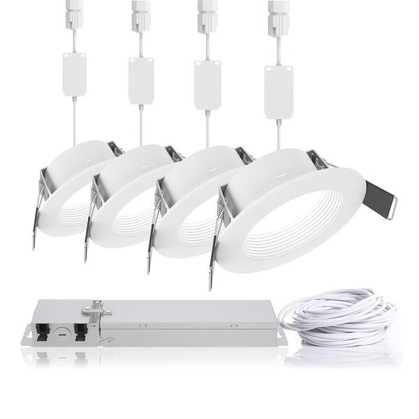 HALO HOME QuickLink 4 in. White Bluetooth Smart Canless Integrated LED ...