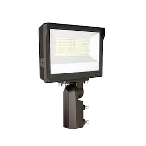 eLEDing Solar Powered 10-Watt Gray Outdoor Integrated LED Wall Flood ...