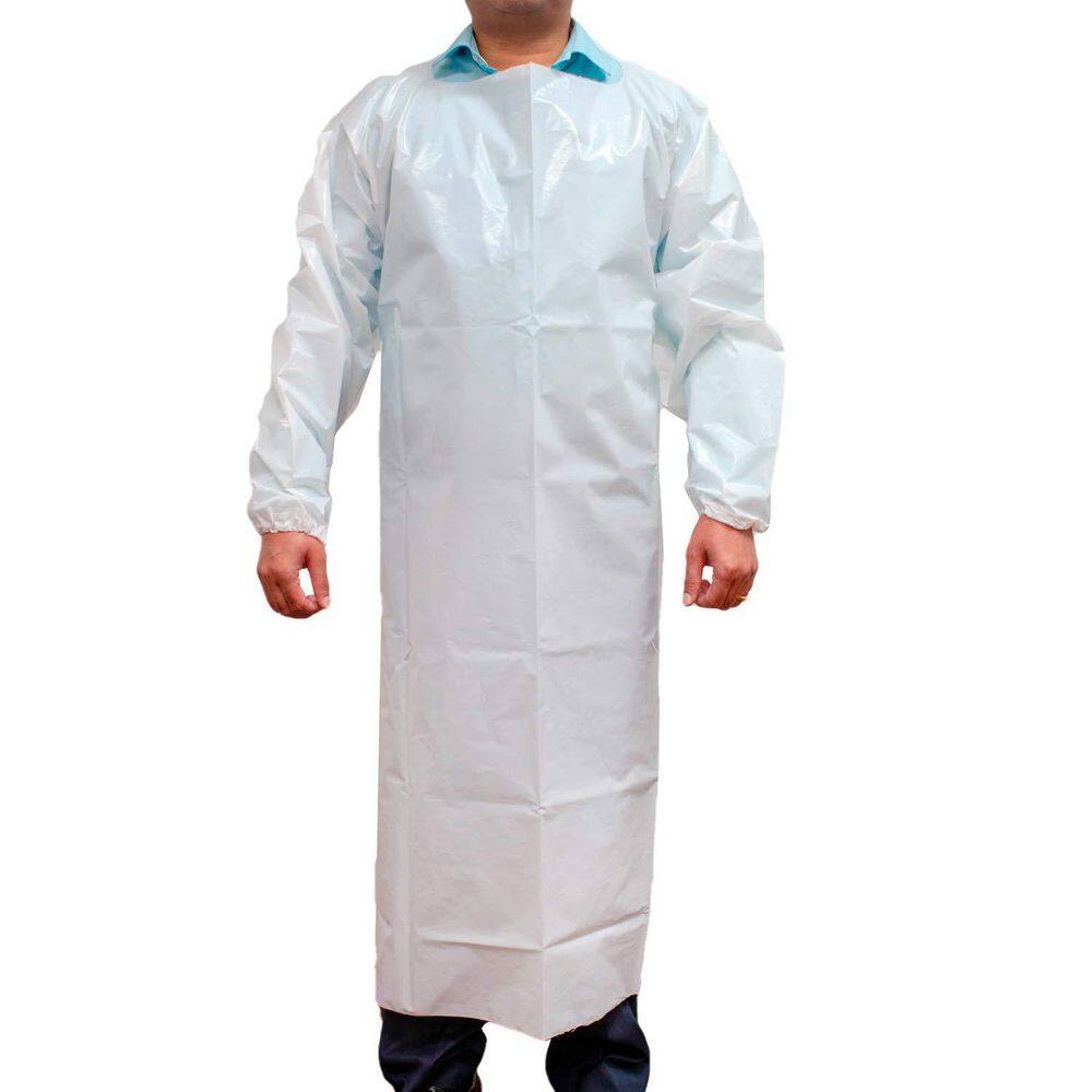 BISON LIFE PEVA Apron, Polyethylene Vinyl Acetate Open Back for Easy ...