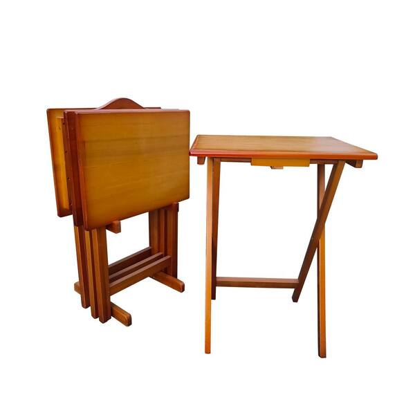 URTR Honey Brown Rectangle Wood Outdoor Side Table Folding URTR Honey Brown Rectangle Wood Outdoor Side Table Folding