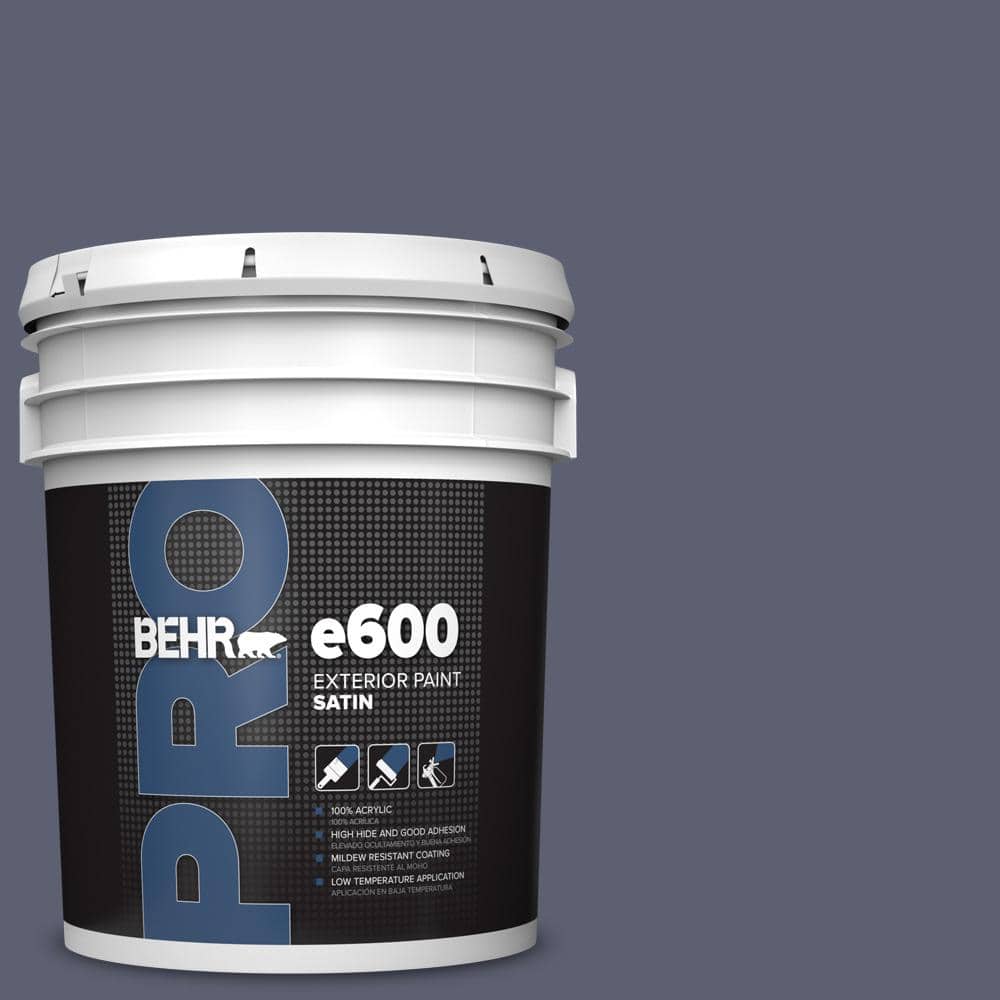 BEHR PRO 5 gal. #S550-6 Mysterious Night Satin Exterior Paint PR64305 ...