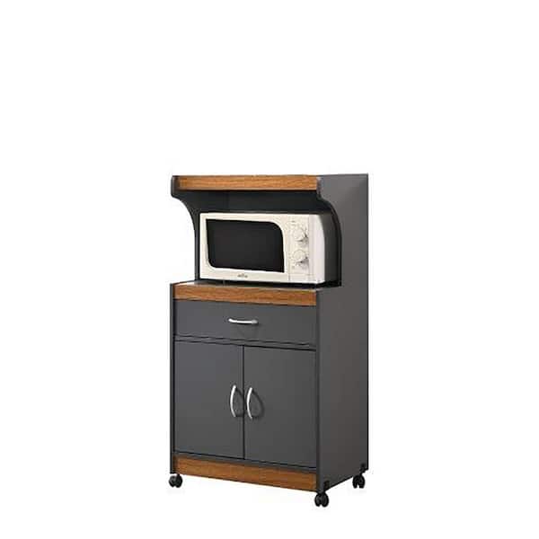 Reviews for HODEDAH Grey-Oak Microwave Cart with Storage | Pg 2 - The ...