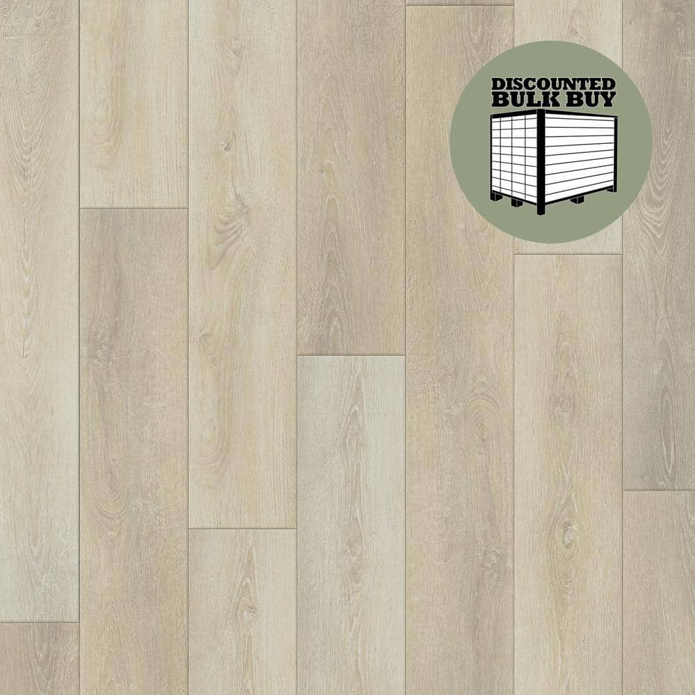 ASPEN FLOORING Pinnacle Oak 12 mm T x 7.7 in. W x 48 in. L Click Lock ...