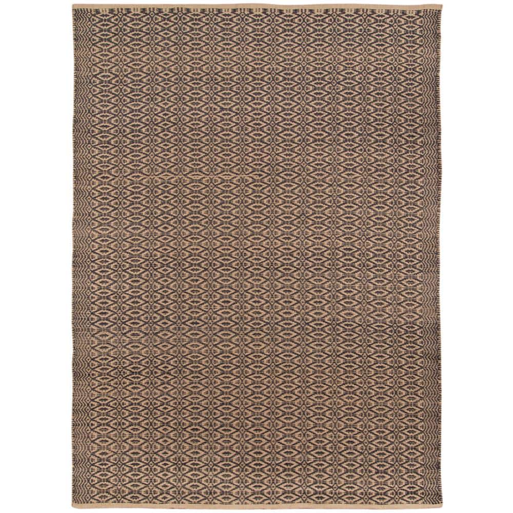 Amer Rugs Zola 8 ft. X 10 ft. Black/Tan Geometric, Solid Color Area Rug ...