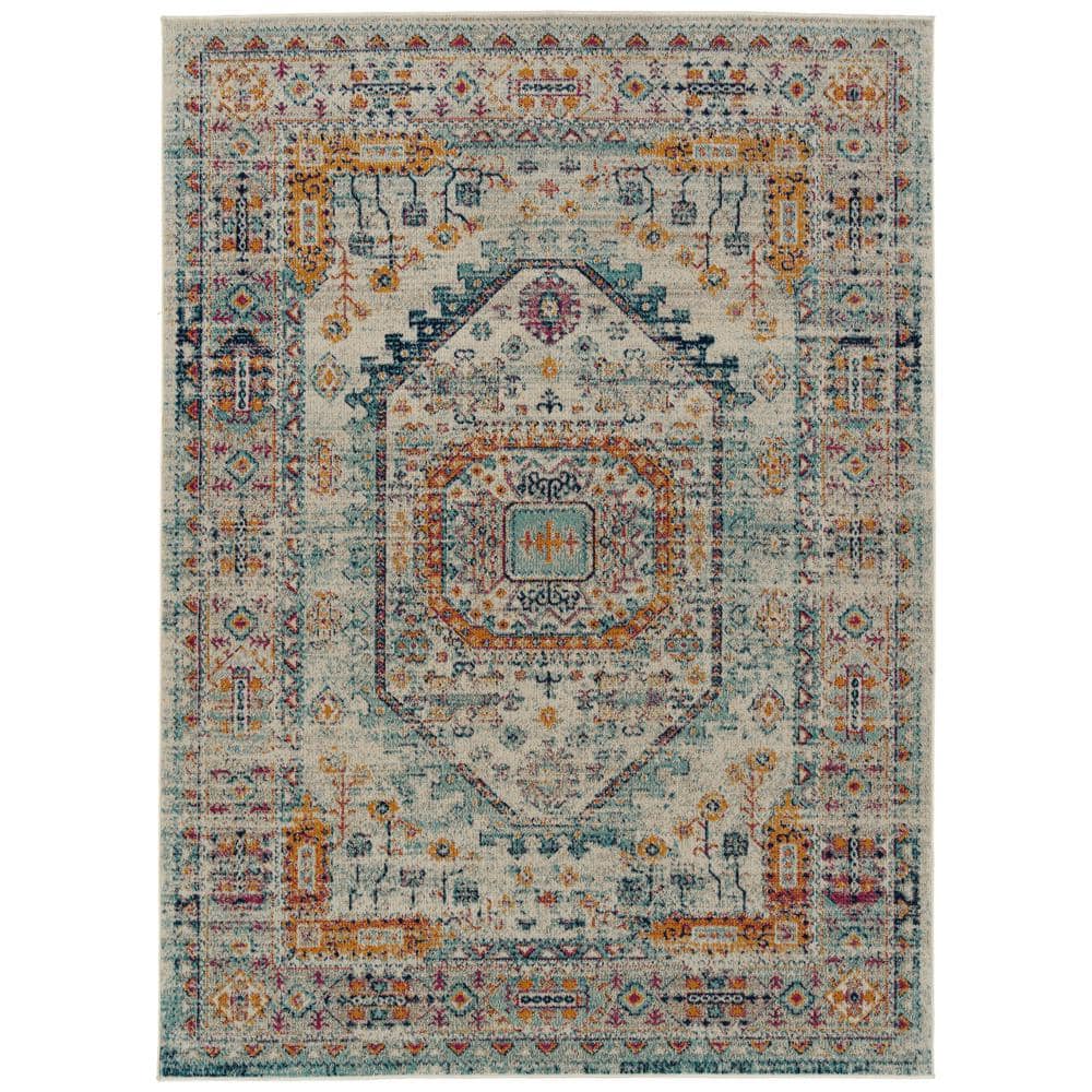 Kaleen Zuma Beach Collection Multi 7 ft. 10 in. x 10 ft. Rectangle ...