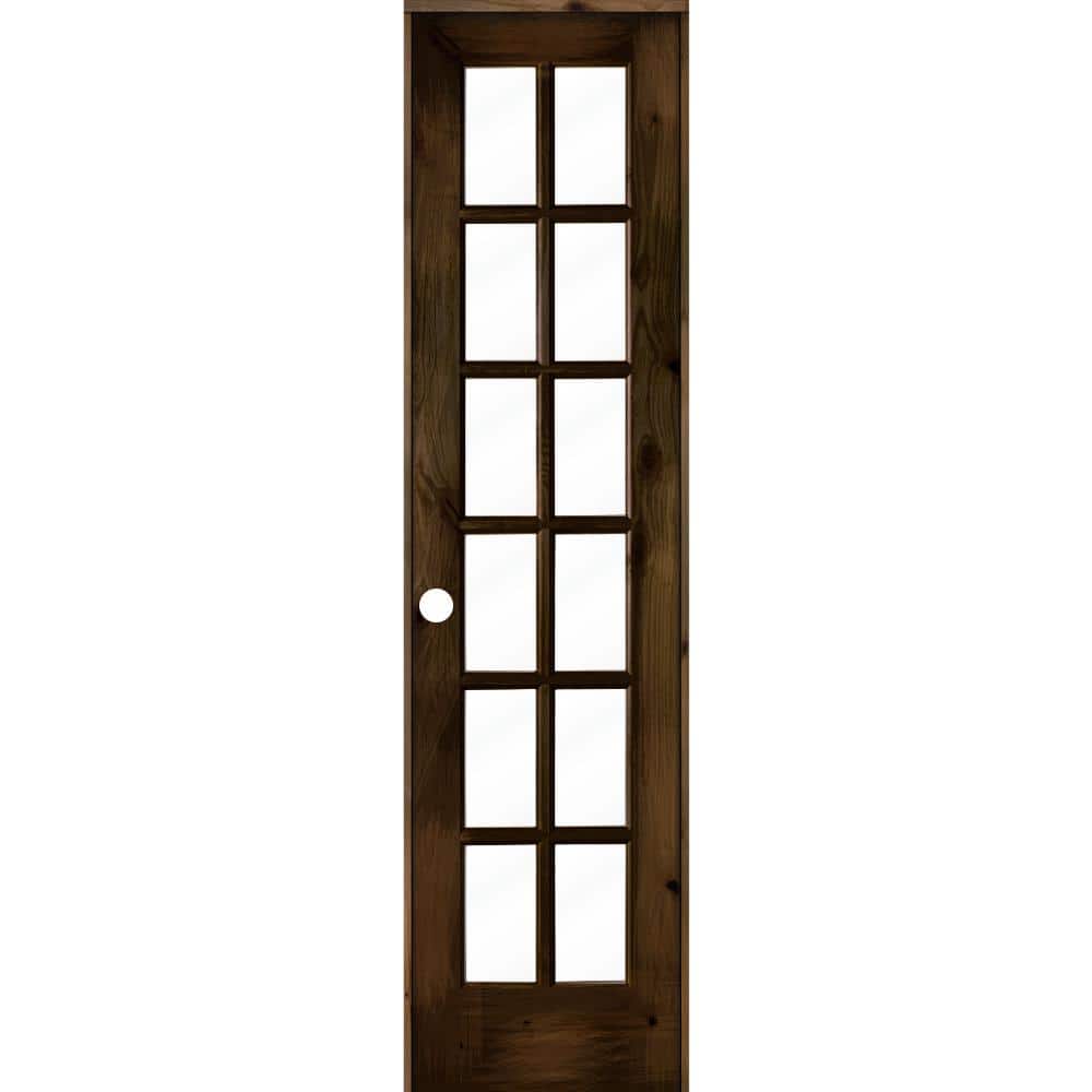 Krosswood Doors 28 in. x 96 in. Rustic Knotty Alder 12-Lite Right-Hand ...