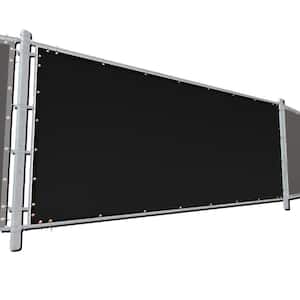 ROYAL SHADE 6 ft. x 50 ft. Black Plastic Mesh Fabric Privacy Fence ...