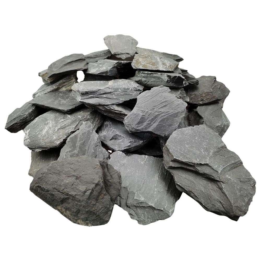 .N/A 0.047 cu. ft. Natural Gray Stone Aquarium Decor Slate Rock 3.5 lbs ...