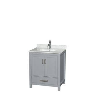 Design Element Mason 30 in. W x 18 in. D Bath Vanity in Gray with ...