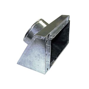 Master Flow 8 in. x 4 in. x 4 in. 90 Degree Register Box with Flange ...