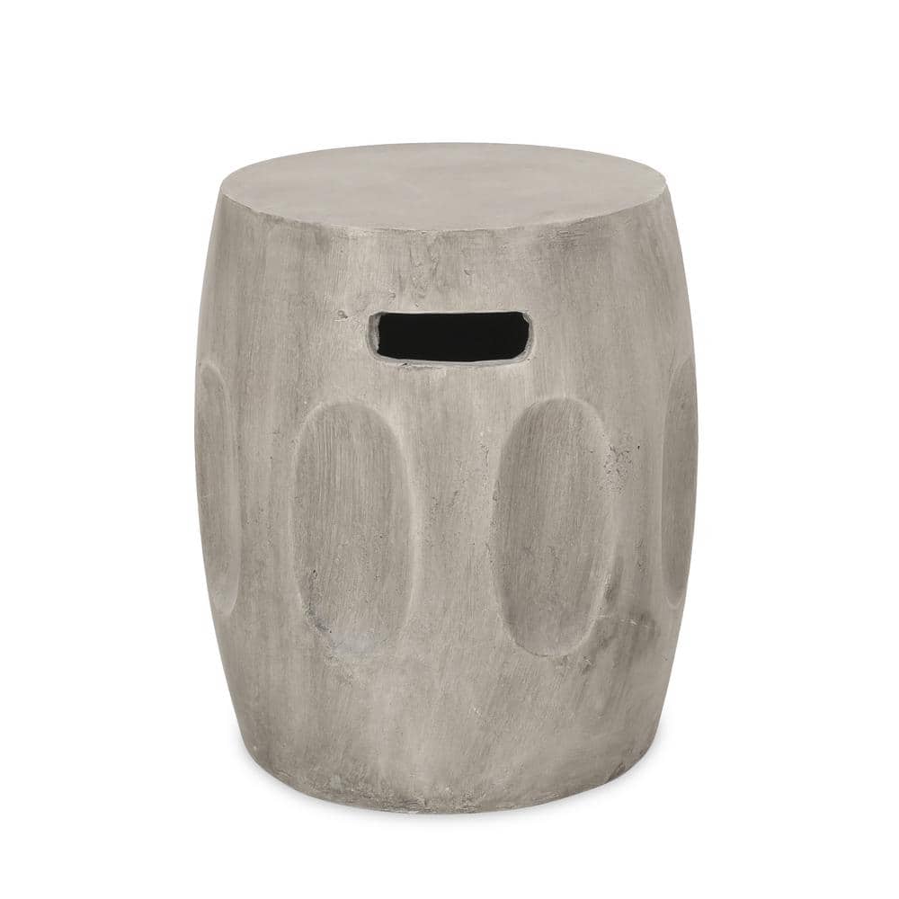 Noble House Ursa Concrete Finish Outdoor Patio Side Table 82731 - The ...