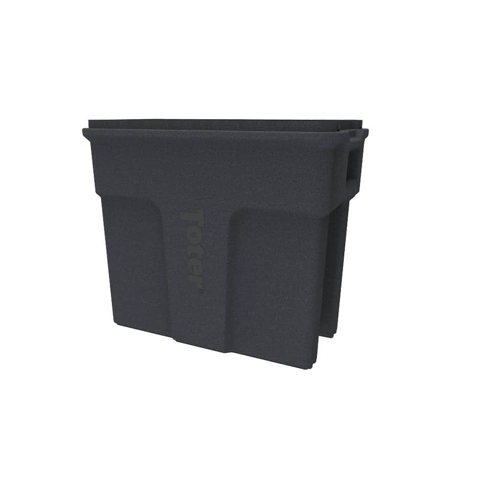 Toter 16 Gal. Slimline Rectangular Trash Can Dark Gray Granite Lidless ...