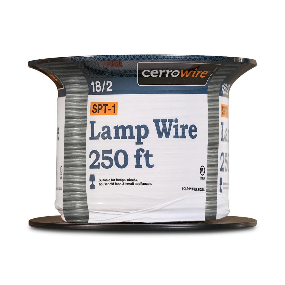 Cerrowire 250 ft. 18/2 Silver Stranded SPT-1 Copper Lamp Wire 251 ...