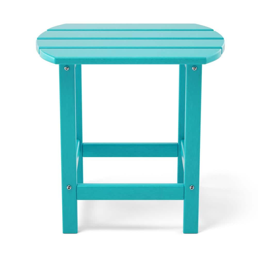 Movisa Adirondack Outdoor Side Table, Weather Resistant in Lake Blue Y ...