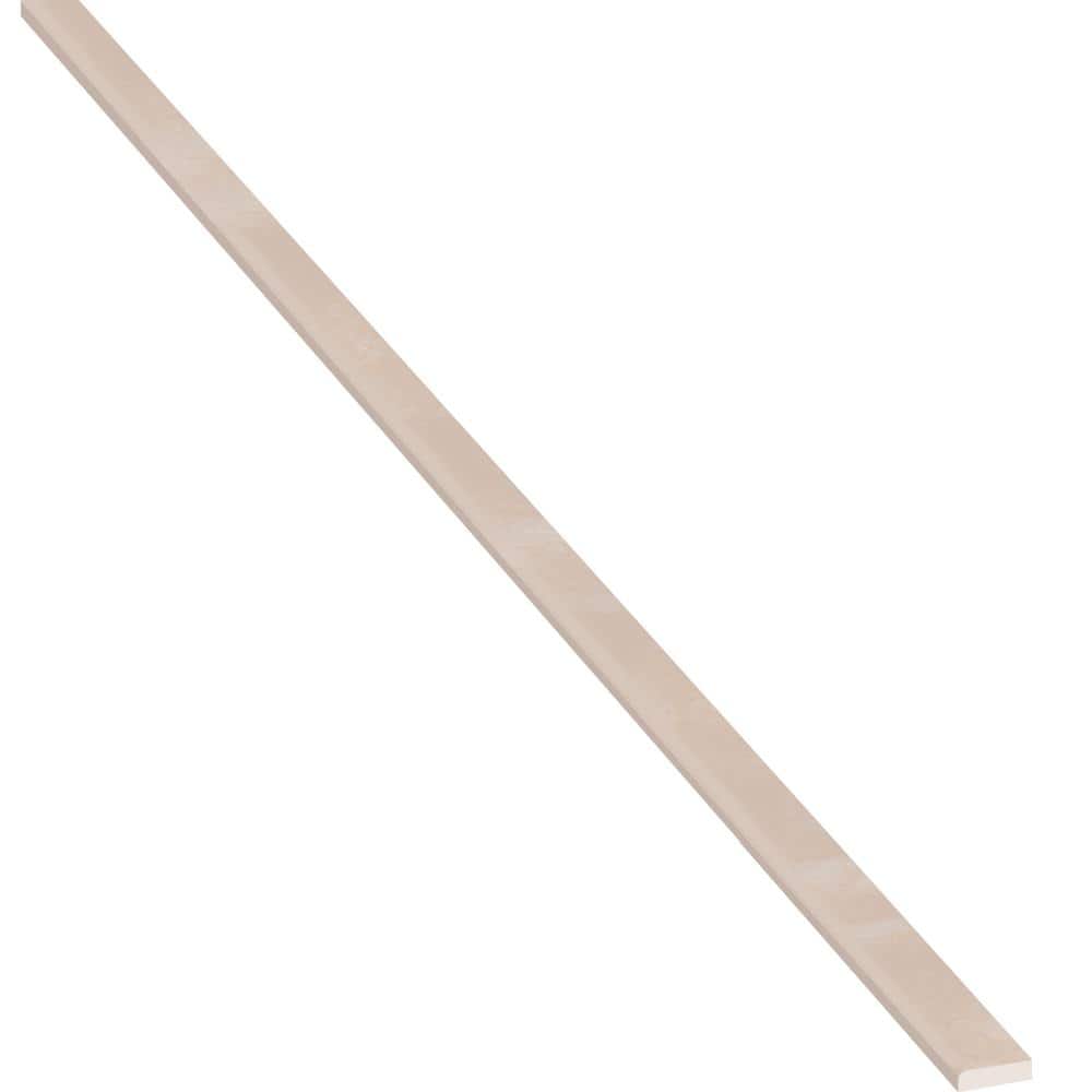 Beige Single Beveled 6 in. x 54 in. Polished Engineered Marble ...