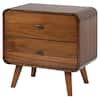 Coaster Robyn 2-Drawer Nightstand Dark Walnut 205132 - The Home Depot