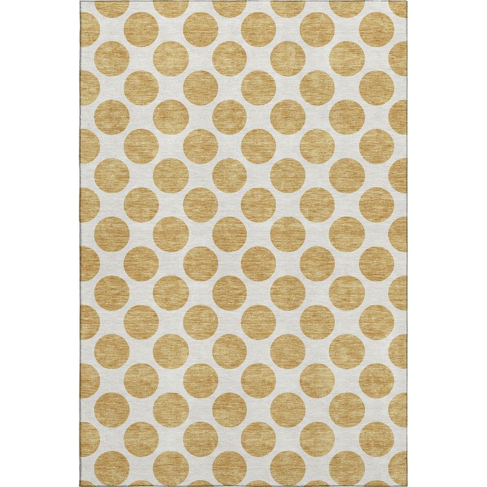 Addison Rugs Mayfield Premium Machine Washable Abstract AMF980 Gold 9 ...