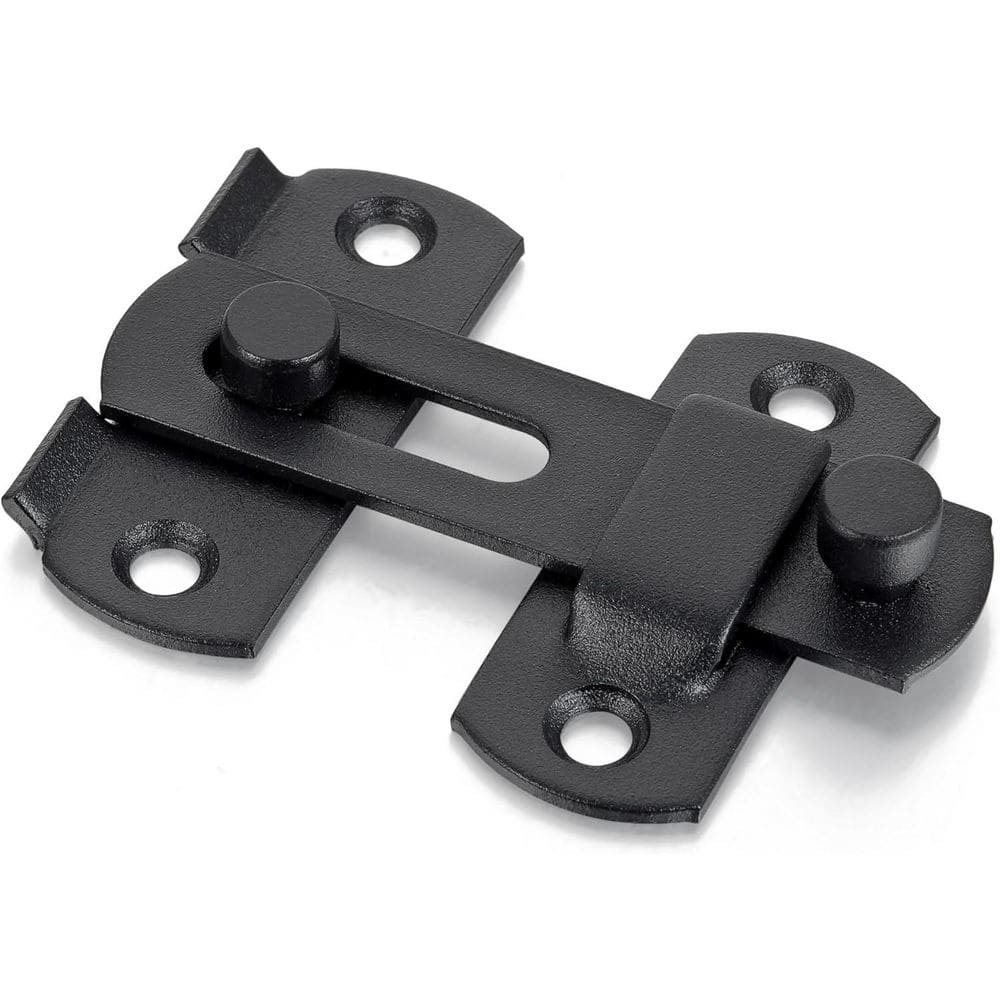 2 Pack Barn Door Latches 2.75 x 2.02 Matte Black Stainless Steel Flip ...