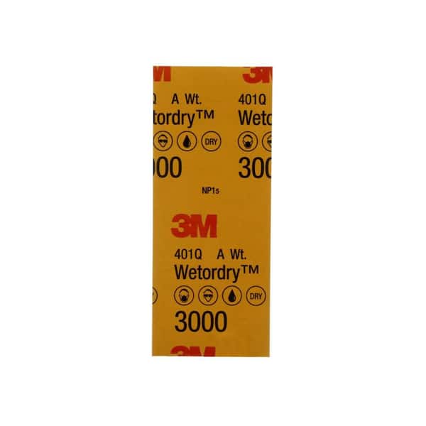 3M Wetordry 3 2/3 in. x 9 in. 3000 Grit Super Ultra Fine Grade ...
