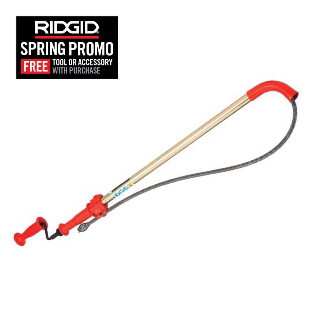 RIDGID K-6P Hybrid Toilet Snake Auger, Cable Extends to 6 ft. with ...