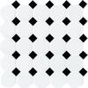 Daltile Octagon and Dot Matte White with Black Dot 4 in. x 4 in. Glazed ...