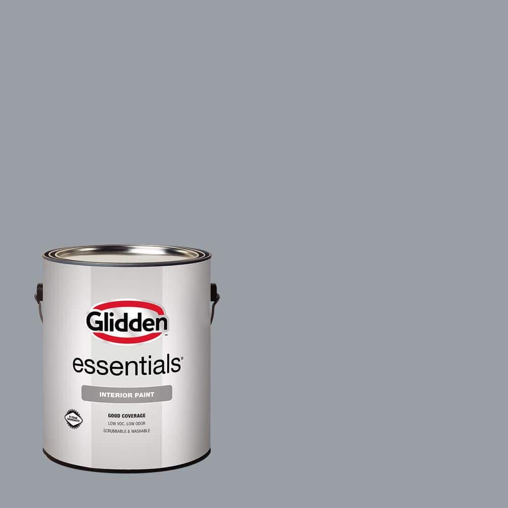 Glidden Essentials 1 gal. PPG0993-4 Gray Suit Flat Interior Paint ...