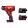 Milwaukee M18 18V Lithium-Ion Cordless Compact Heat Gun with (2) M18 5. ...