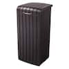Keter 30 Gal. Brown Copenhagen Wood Style Plastic Trash Can 232126 ...