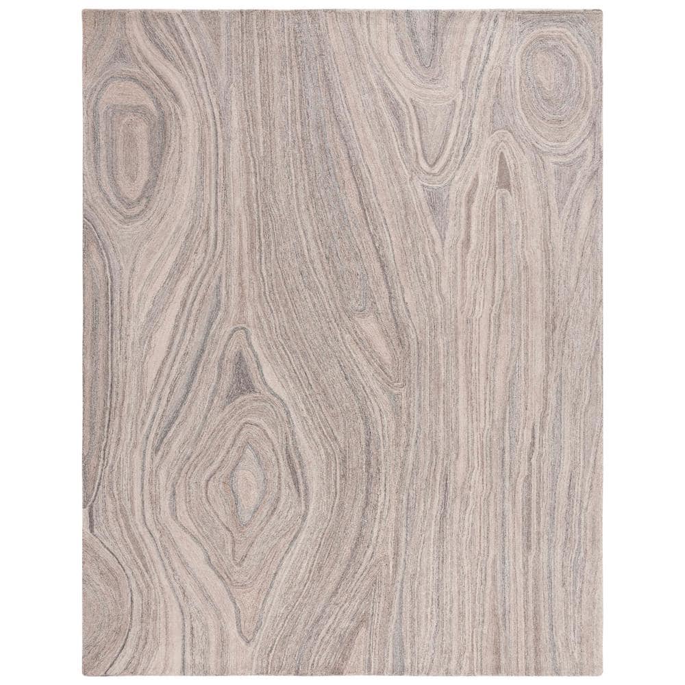 SAFAVIEH Abstract Beige/Gray 8 ft. x 10 ft. Abstract Striped Area Rug ...