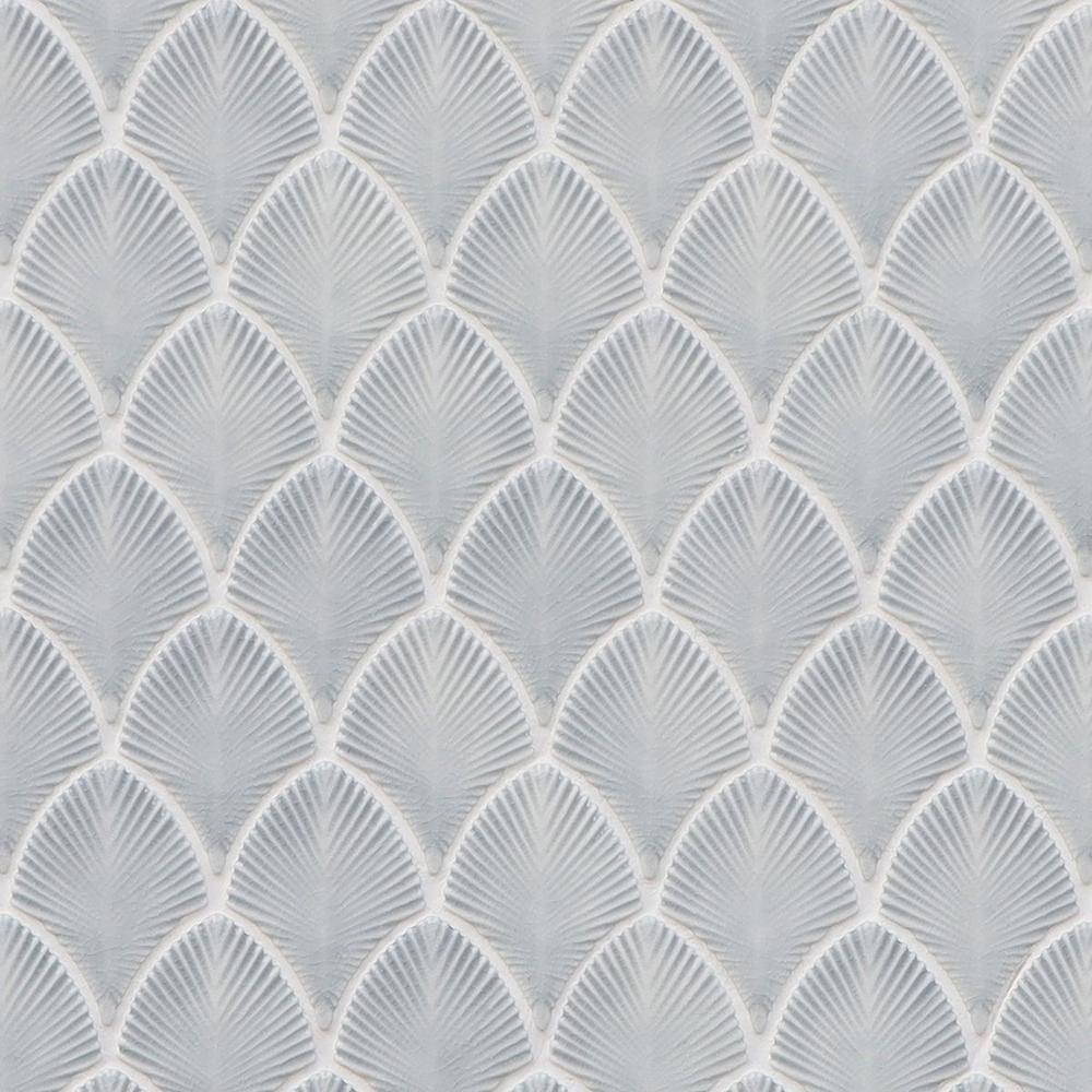 Ivy Hill Tile Delphi Sky Blue 4.3 in. x 0.45 in. Polished Glass ...