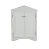 URTR Classic Gray Wood Storage Cabinet Triangle Corner Floor Cabinet ...