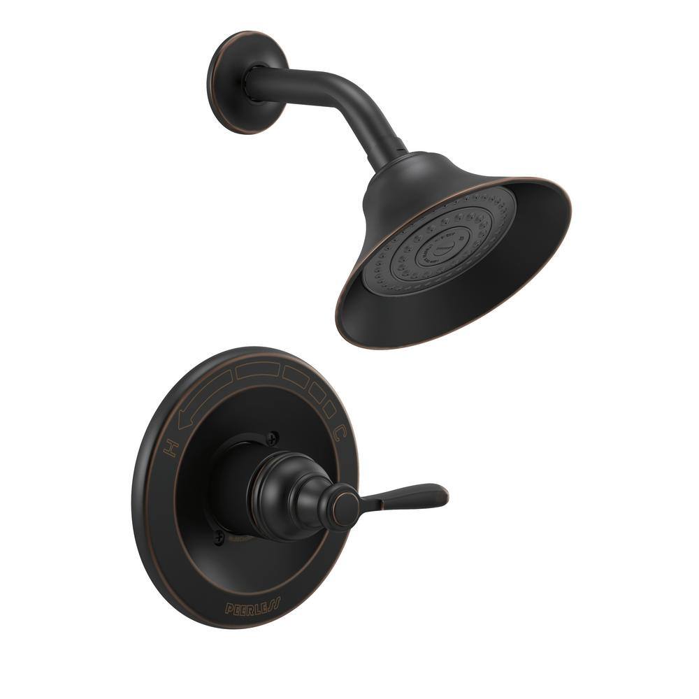 Peerless Elmhurst 1-Handle Wall Mount Shower Only Trim Kit in Oil ...