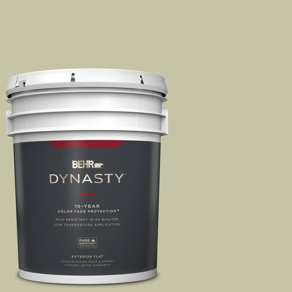 BEHR DYNASTY 5 gal. #S360-3 Balance Green Flat Exterior Stain-Blocking ...