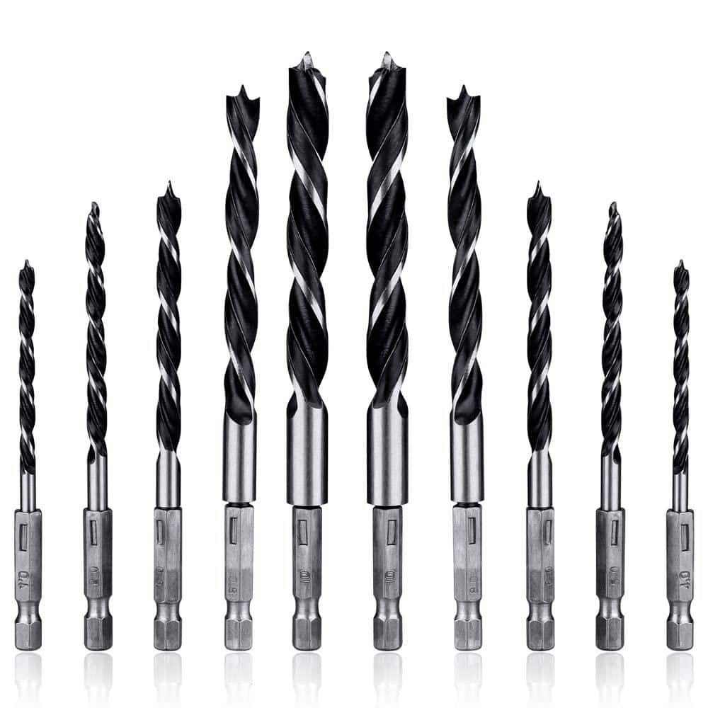 MYWISH Carbon Steel Brad Pilot Point Set (10-Piece) SF-BPB0047 - The ...