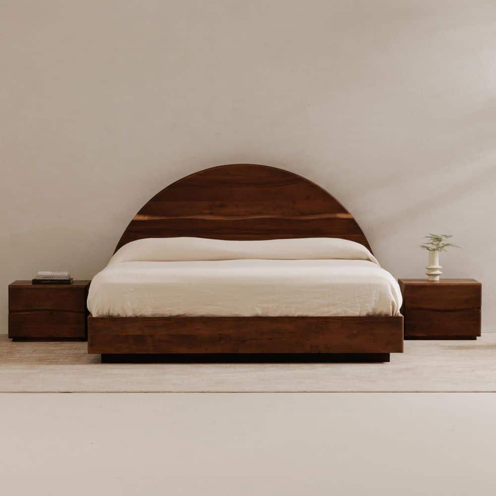 NADAAL STUDIOS Wilder Brown 2-Drawer 22 in. W Nightstand BB-1002-03-NA ...