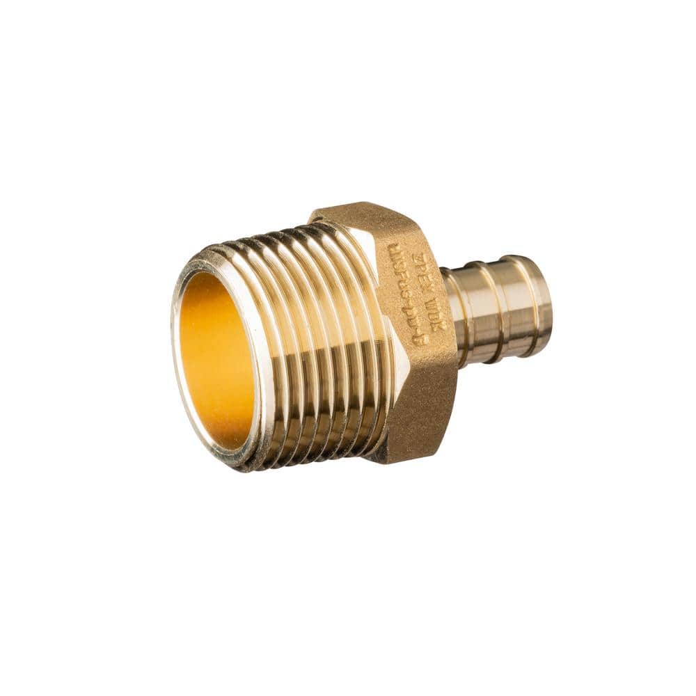 Zurn 1/2 in. Barb x 3/4 in. MPT Crimp Brass Male Adapter, Bag of 50 ...