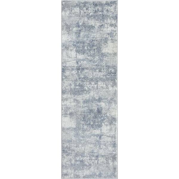 Garvee Wilton Collection 2 ft. 3 in. x 7 ft. 3 in. Gray Indoor Modern ...