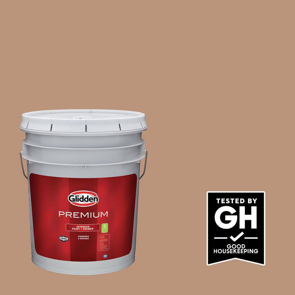 Glidden Premium 5-gal. Cool Clay PPG1071-5 Satin Interior Latex Paint ...