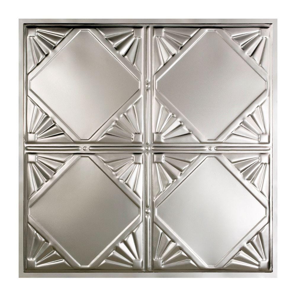 Great Lakes Tin Erie 2 ft. x 2 ft. Lay-In Tin Ceiling Tile in Clear (20 ...