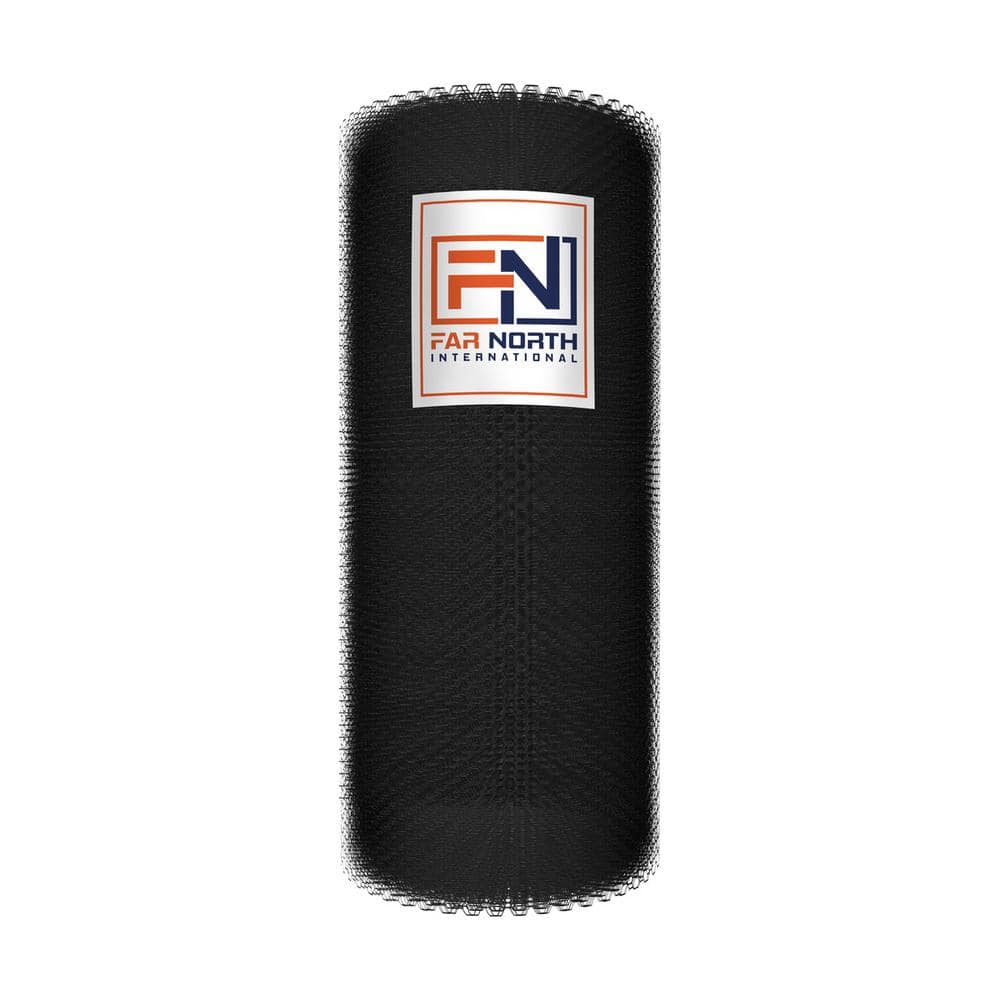 FAR NORTH INTERNATIONAL 4 ft. x 150 ft. 20-Gauge Black PVC Coated ...